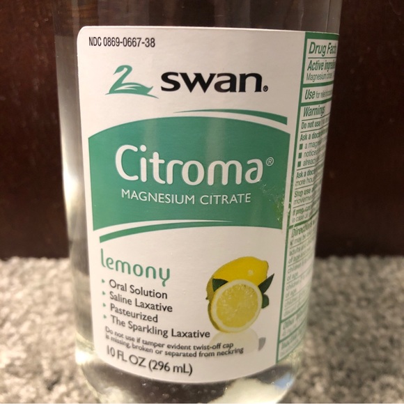 Swan | Other | Glass Bottle Swan Citroma Magnesium Citrate Lemony Oral ...
